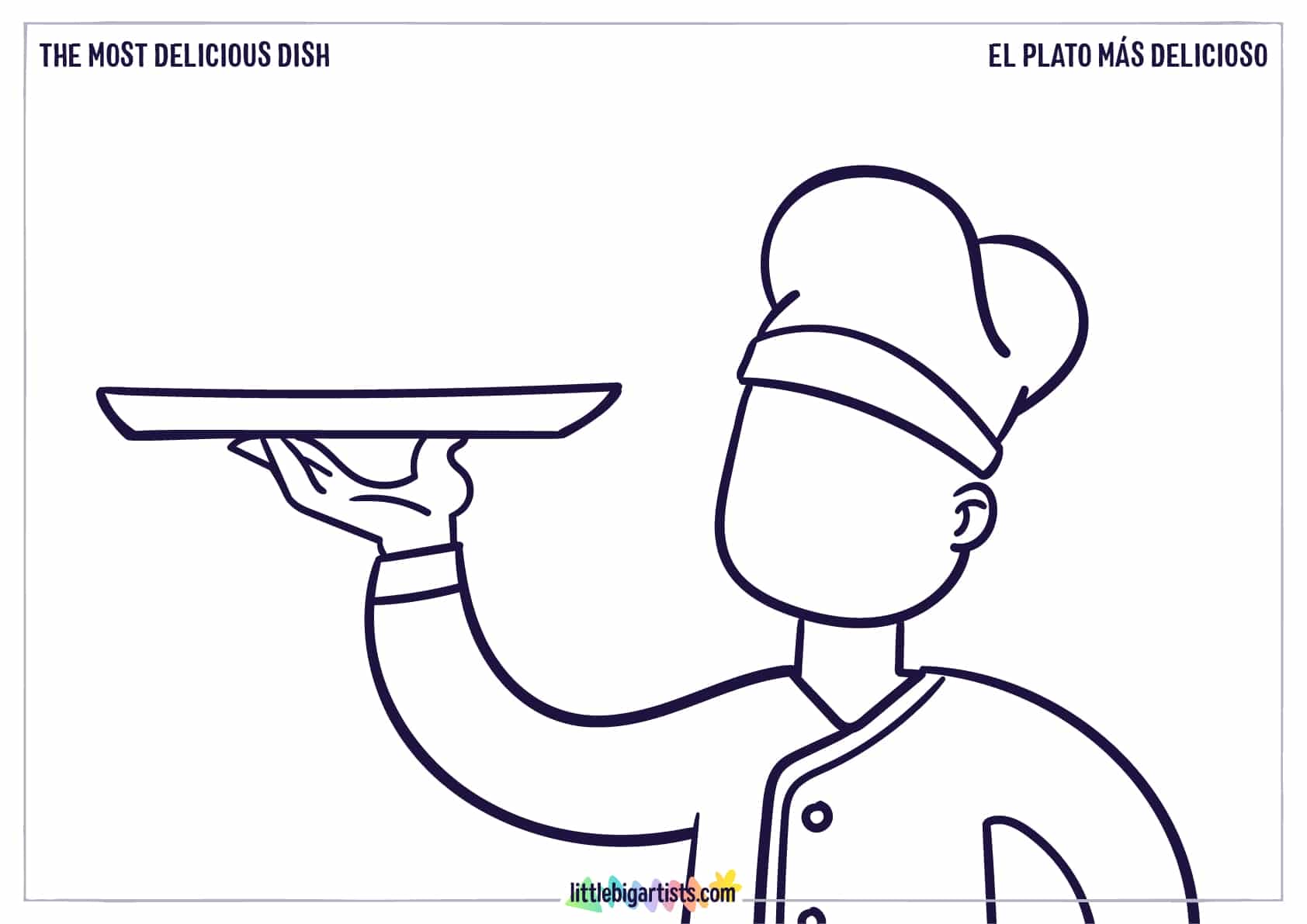 The Most Delicious Dish Printable Drawing Activity - Little Big Artists