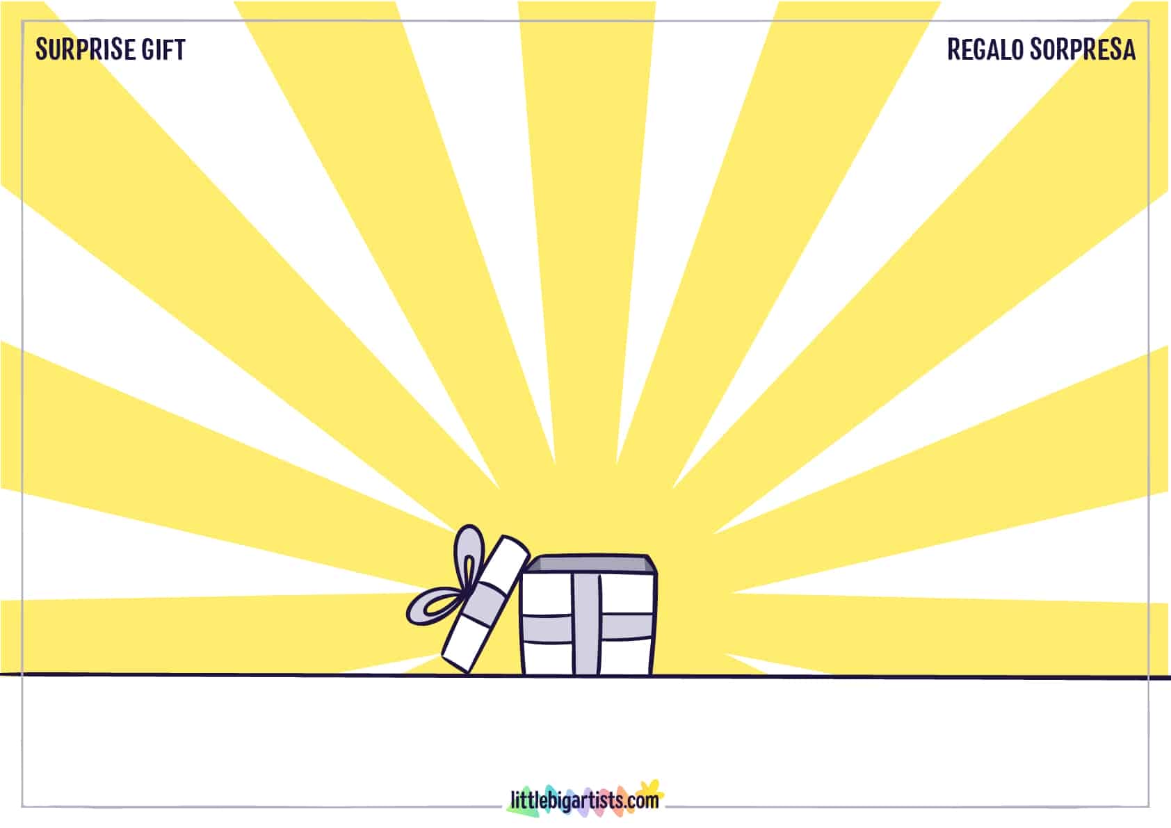Surprise Gift Printable Drawing Activity - Little Big Artists