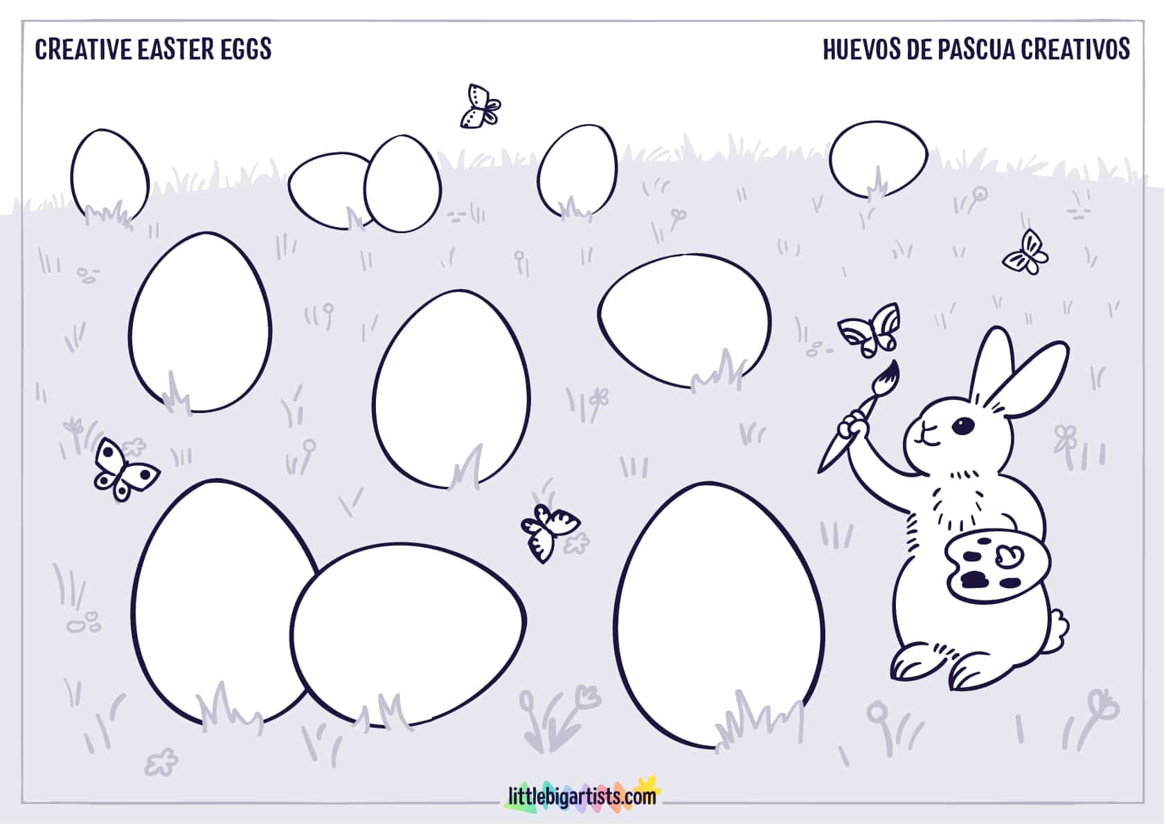 Creative Easter Eggs Printable Drawing Activity - Little Big Artists