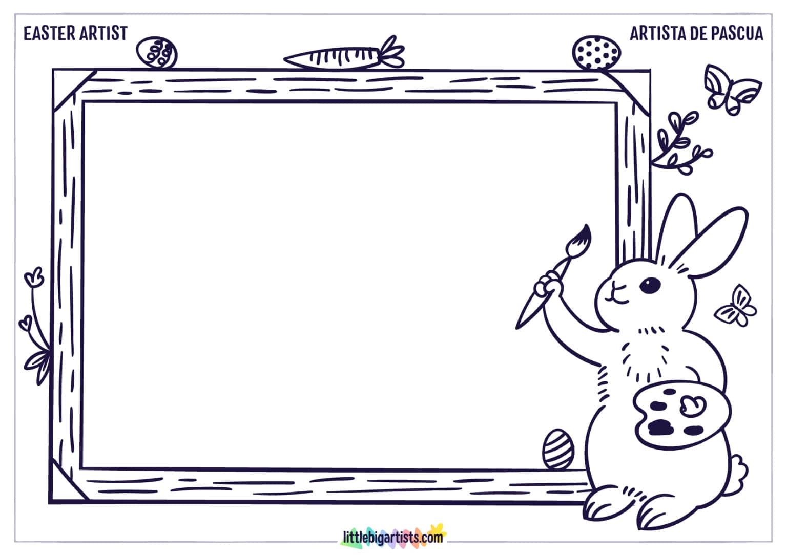 Easter Artist Creativity Worksheet - Little Big Artists