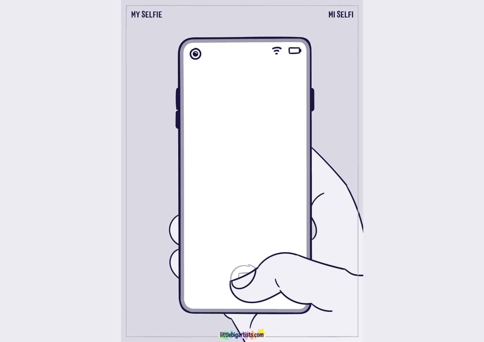 My Selfie Printable Drawing Activity - Little Big Artists