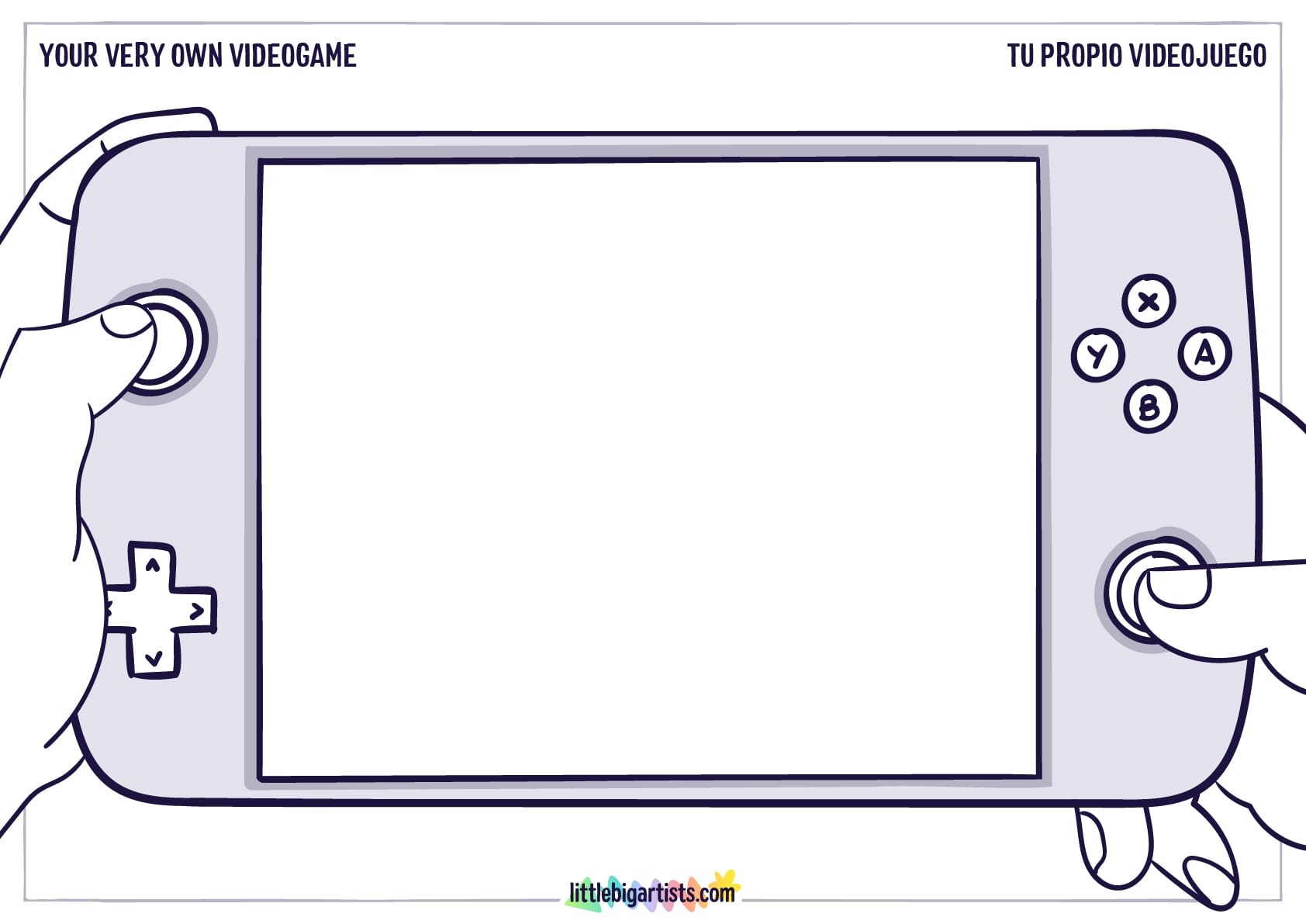 Your Very Own Video Game Printable Drawing Activity - Little Big Artists Your Very Own Video Game Printable Drawing Activity - Little Big Artists