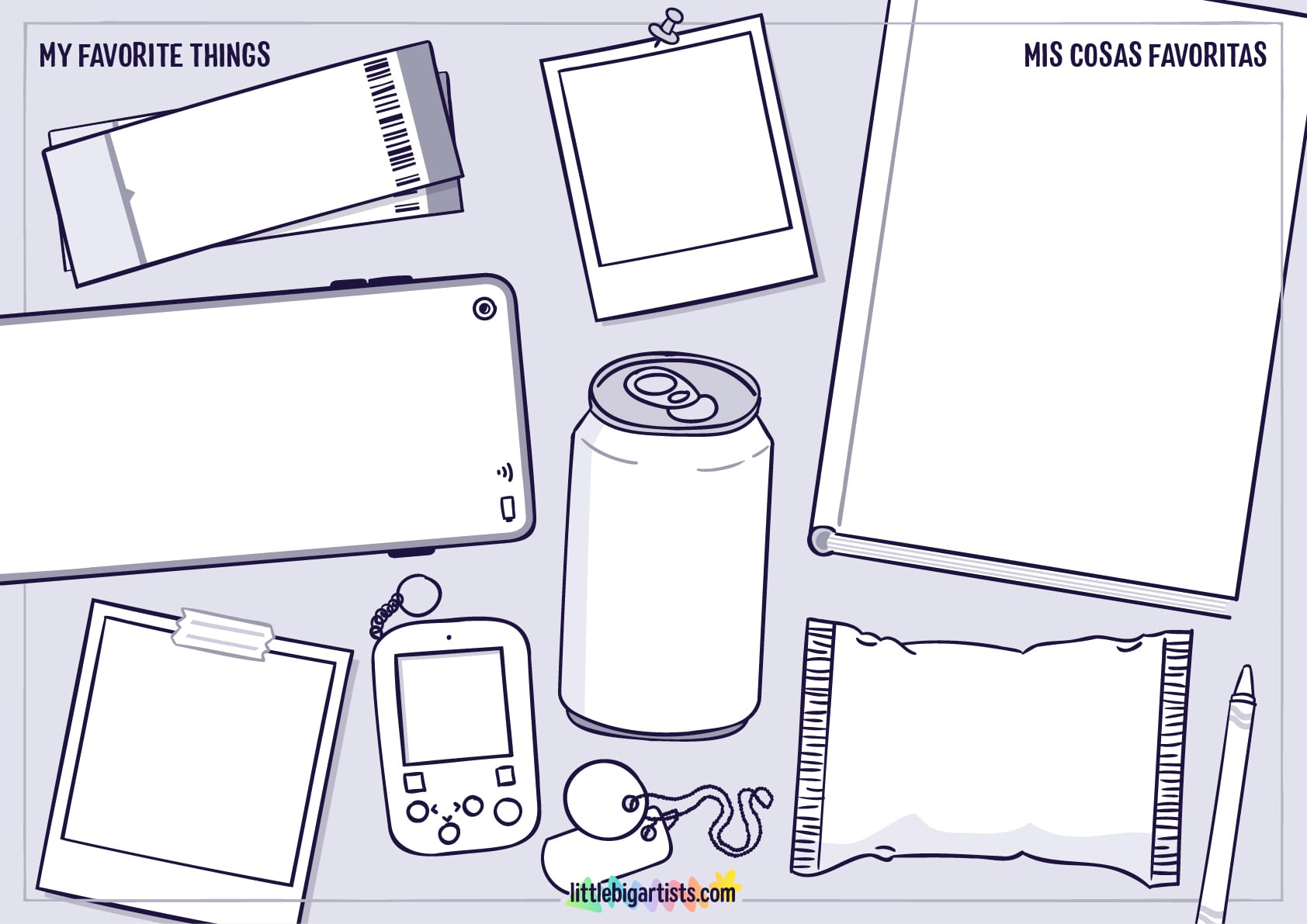 My Favorite Things Drawing Activity - Little Big Artists